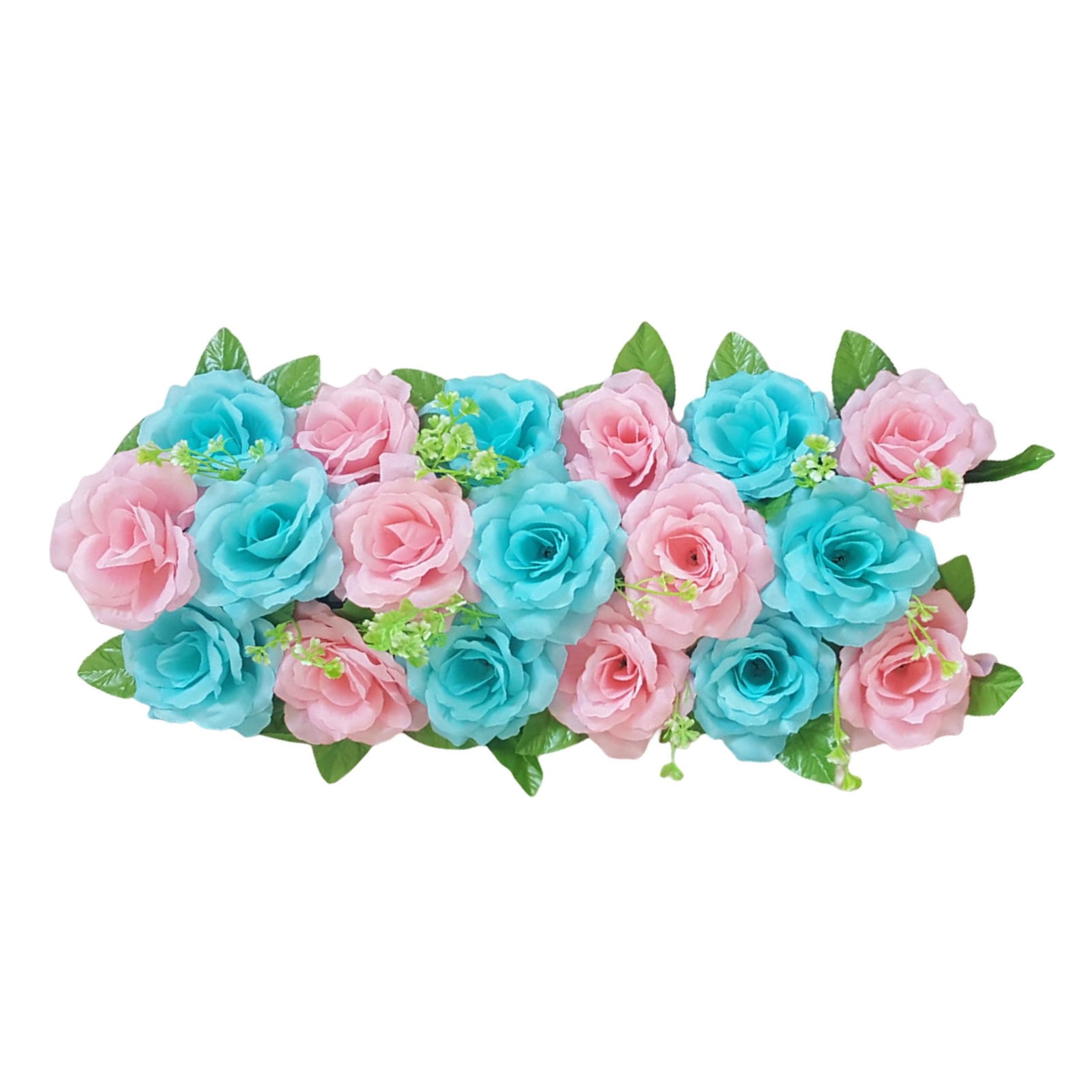 DISHAN Fabric Art DIY Wedding Artificial Rose Flower Row - No Watering ...