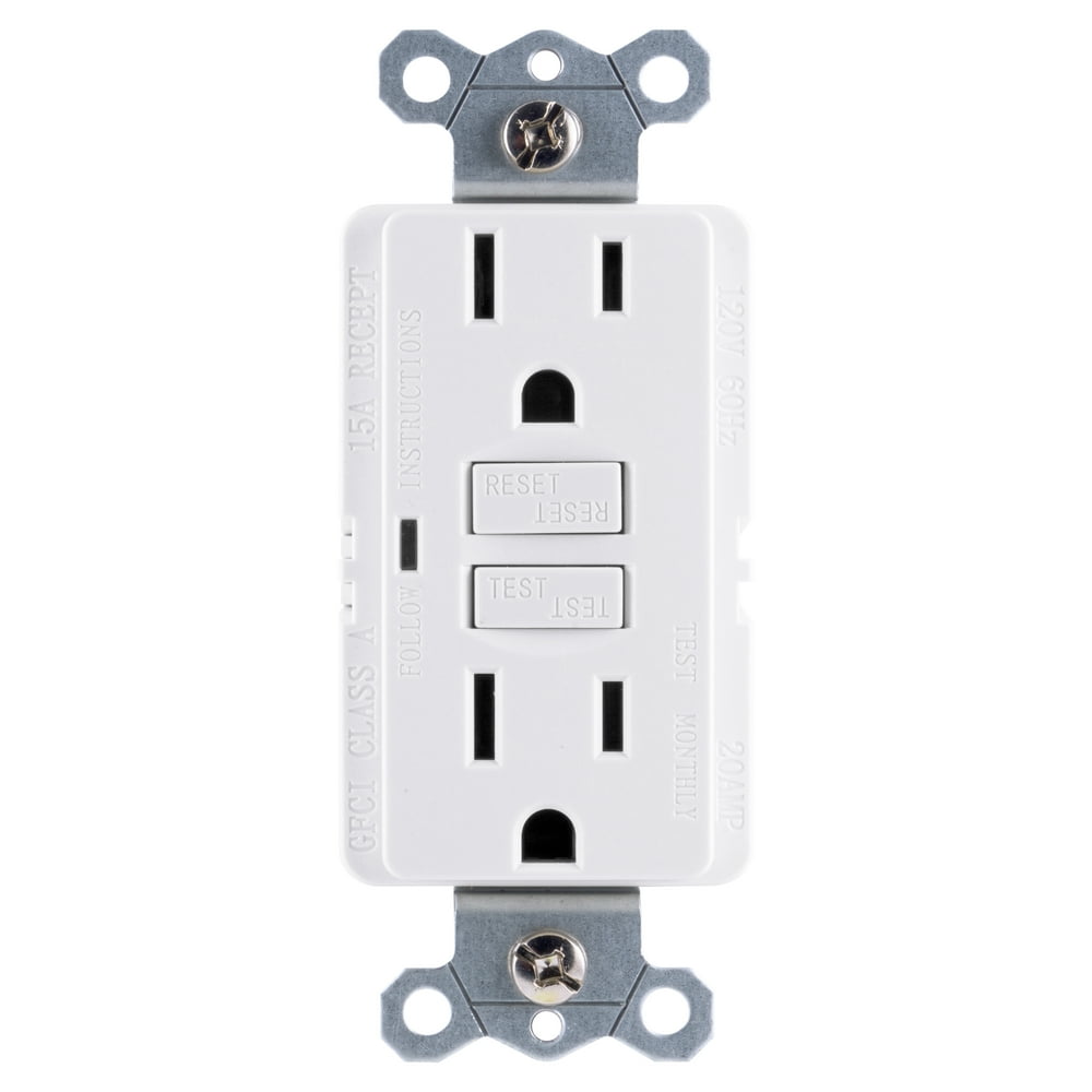 GE 15A GFCI Outlet, White – 32073 - Walmart.com - Walmart.com