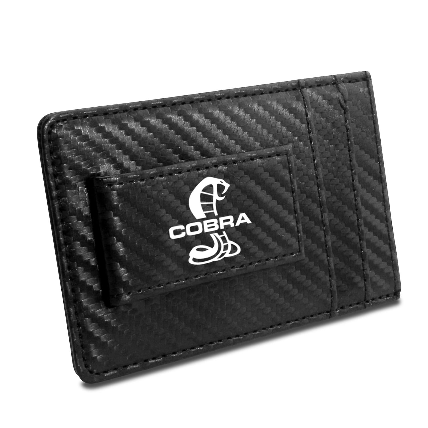 Ford Mustang Cobra Black Carbon Fiber RFID Card Holder Wallet - Walmart.com