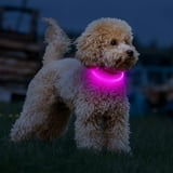 LED Dog Collar USB Rechargeable Glowing, Pet Collars Lighted Up Safety ...