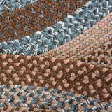 SAFAVIEH Braided Angel Colored Bordered Area Rug, Brown/Multi, 10' x 14 ...