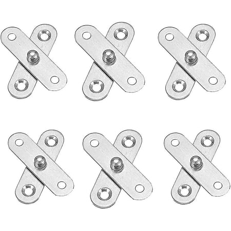 6 Pieces Stainless Steel Pivot Door Hinges Door Strip Fitting, 360 ...
