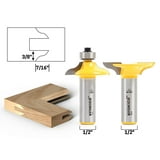 Yonico Medium Ogee 2 Bit Matching Entry Door Profile Router Bit Set - 1 ...