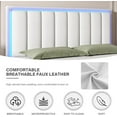 4 EVER WINNER Twin Size LED Bed Frame, White Twin Bed Frame with LED ...