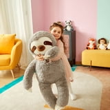 "IKASA 30"" Gray Giant Sloth Stuffed Animal Plush Toy, Soft, Cute ...