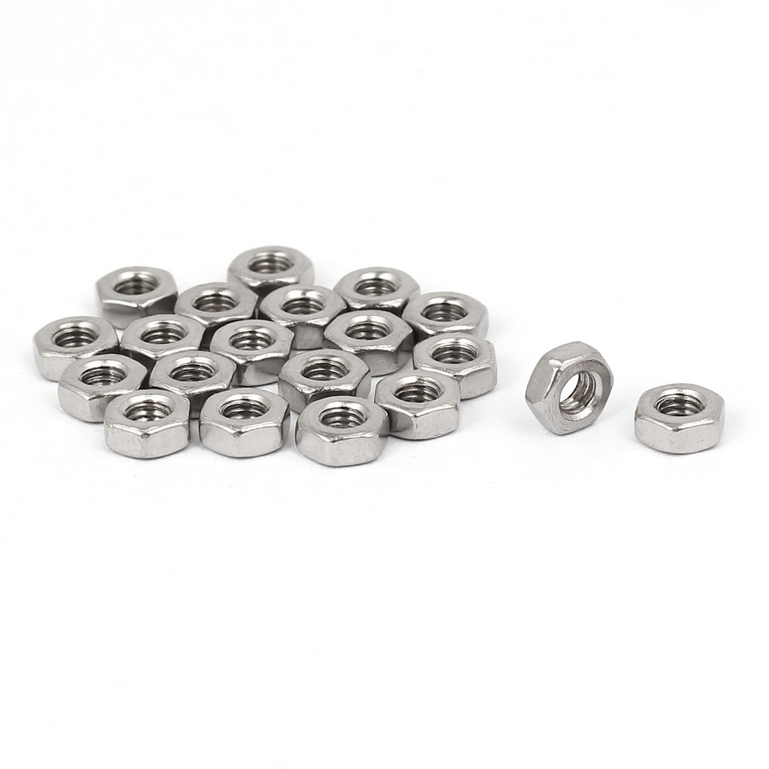 M3 x 2.3mm 316 Stainless Steel Machine Screw Hex Hexagon Nuts Fastener ...
