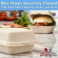 Avant Grub Biodegradable 6x6 Take Out Boxes, 100 Pack, Disposable Carry ...