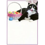Avanti Press Easter Card with Kitten in Bunny Ears, Heavy Recycled ...