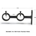 Curtain Rod Bracket Sturdy Adjustable Double Curtain Rod Brackets ...