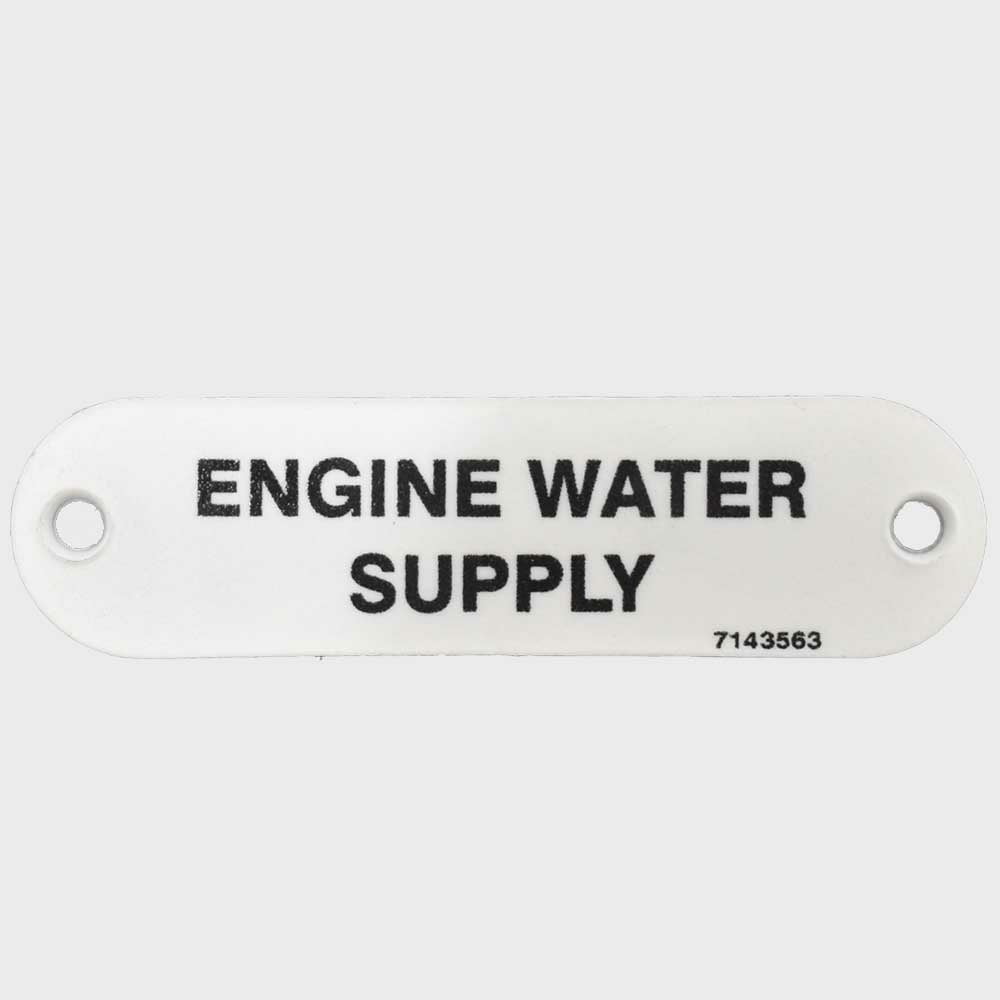 Marquis Boat Label Tag 7143563 | Engine Water Supply White Plastic ...