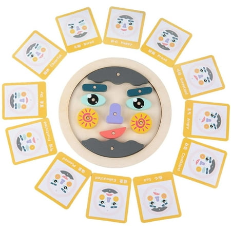 FFIY Creative Wooden Expressions Toy Early Learning Wooden Toy Board ...