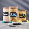 Arteza Chalkboard Labels for Mason Jars, Black, Removeable, 3 Colored ...