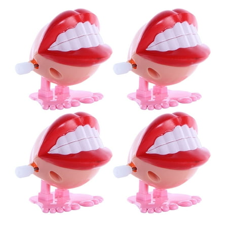 4PCS Wind-up Mouth Toys Cartoon Mouth Clockwork Toy Funny Mouth Shape ...