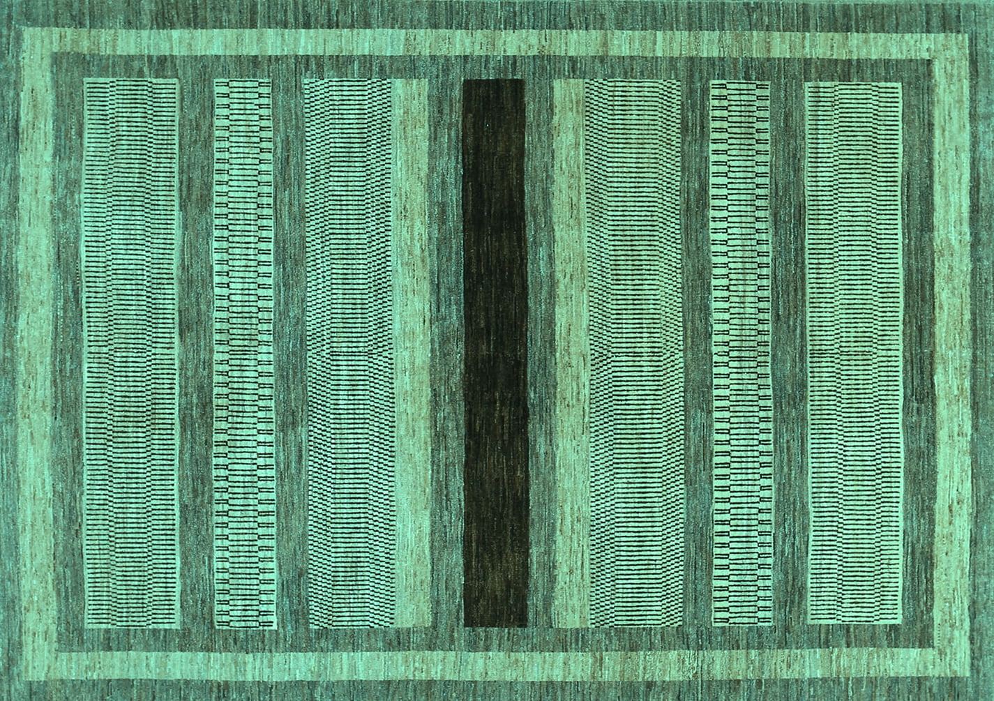 Ahgly Company Indoor Rectangle Abstract Turquoise Blue Contemporary ...