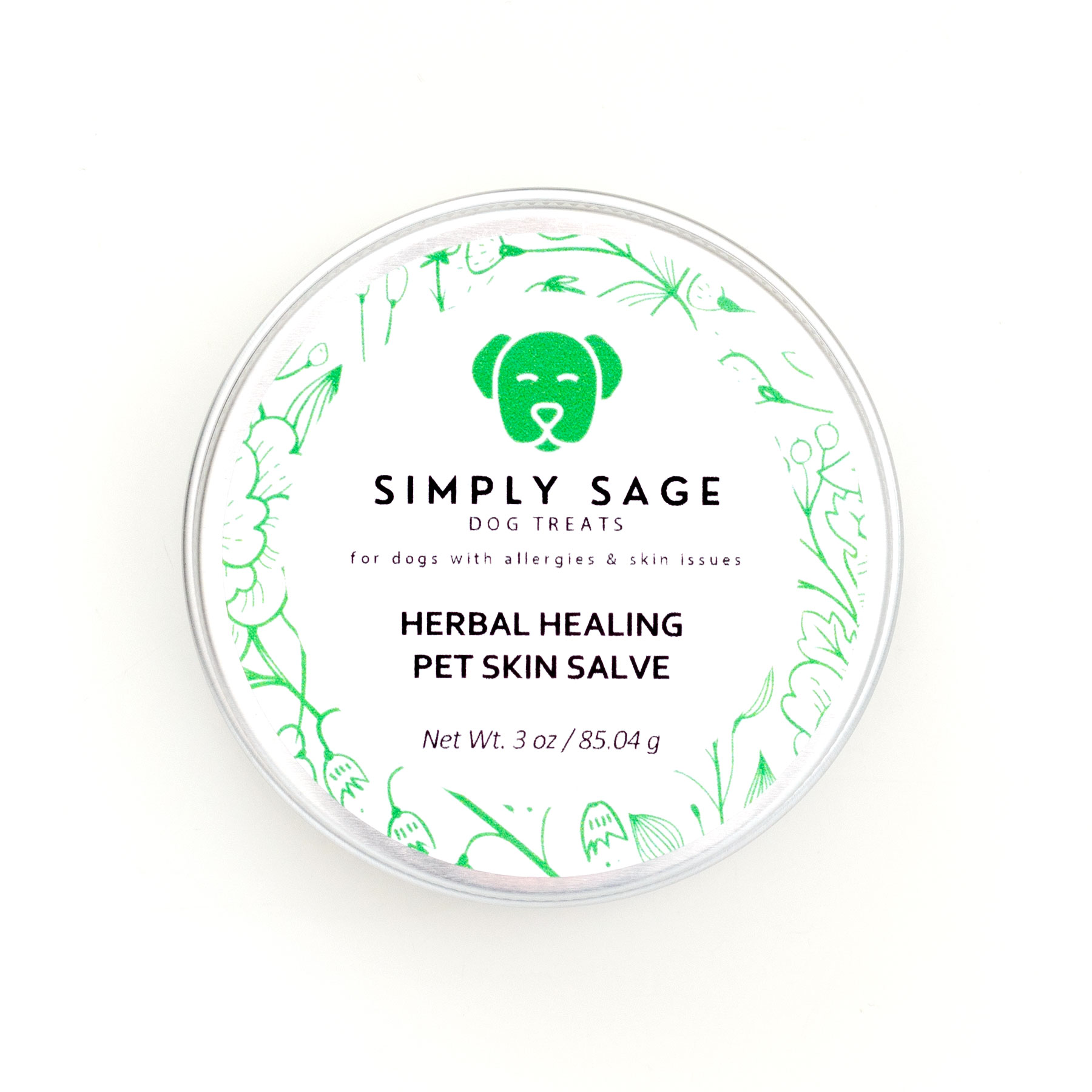 Buy Simply Sage Herbal Healing Pet Skin Salve, For itchy dogs with ...