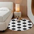 4ft Round Rug Football Texture Area Rugs for Living Room Bedroom ...
