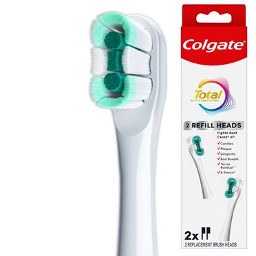 Colgate Hum Adult Toothbrush, Clean Bristle, 2 Pack Purple Replacement ...