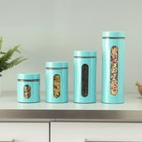 Home Basics 4 Piece Essence Collection Stainless Steel Canister Set ...