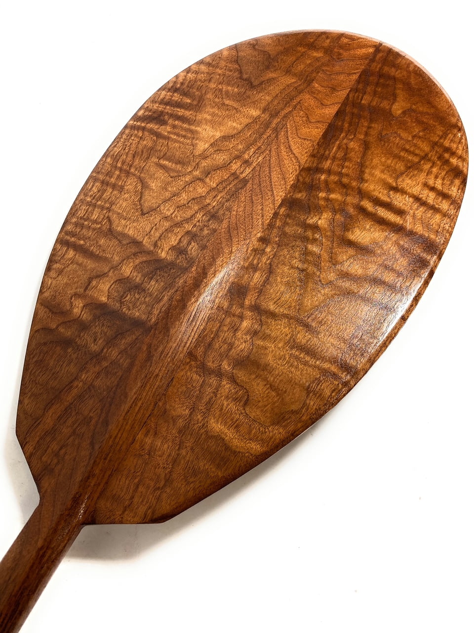 Premium Black Walnut Tiger Curls Outrigger Paddle 60" Straight Shaft ...