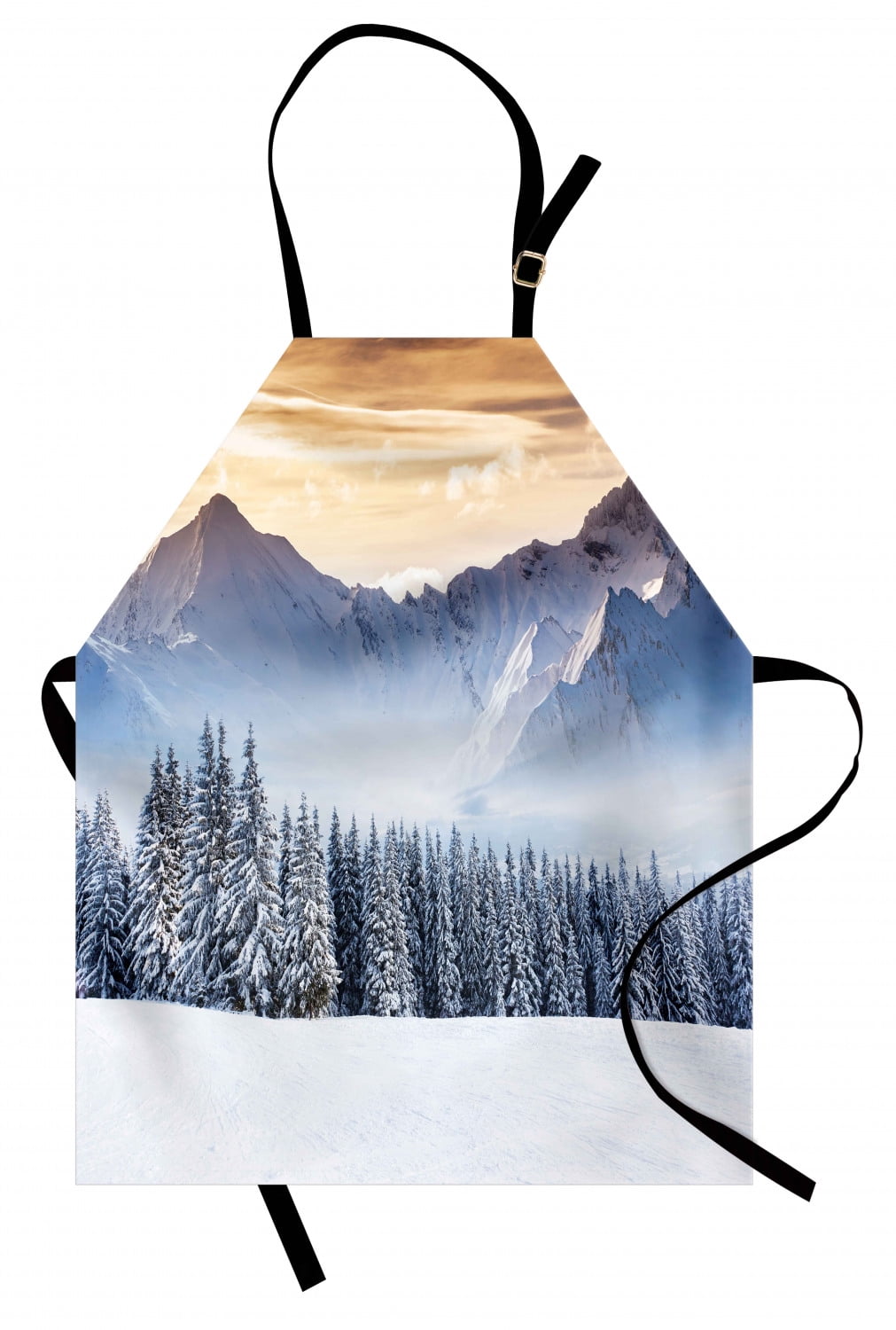 Winter Apron Fantastic Landscape Photography Snowy Mountains Pine Trees ...