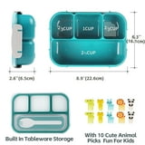 BPA-Free Bento Box, Leak-Proof Lunch Container, 1.3L 4-Compartment with ...