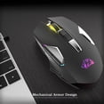 Wireless Gaming Mouse Rechargeable with Rainbow RGB Backlit,Optical ...
