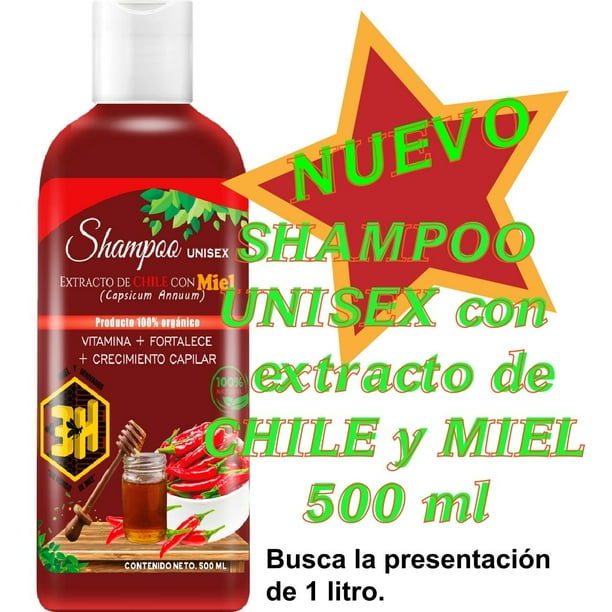 Shampoo Miel y Derivados 3H Con Extracto de Chile y Miel 500 ml ...