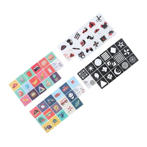 Baby Flashcards, Learning Flash Cards Sensory Brain Develepment 64pcs ...