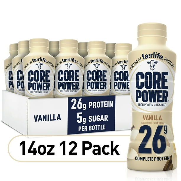 Core Power Protein Shake with 26g Protein by fairlife Milk, Vanilla, 14 ...