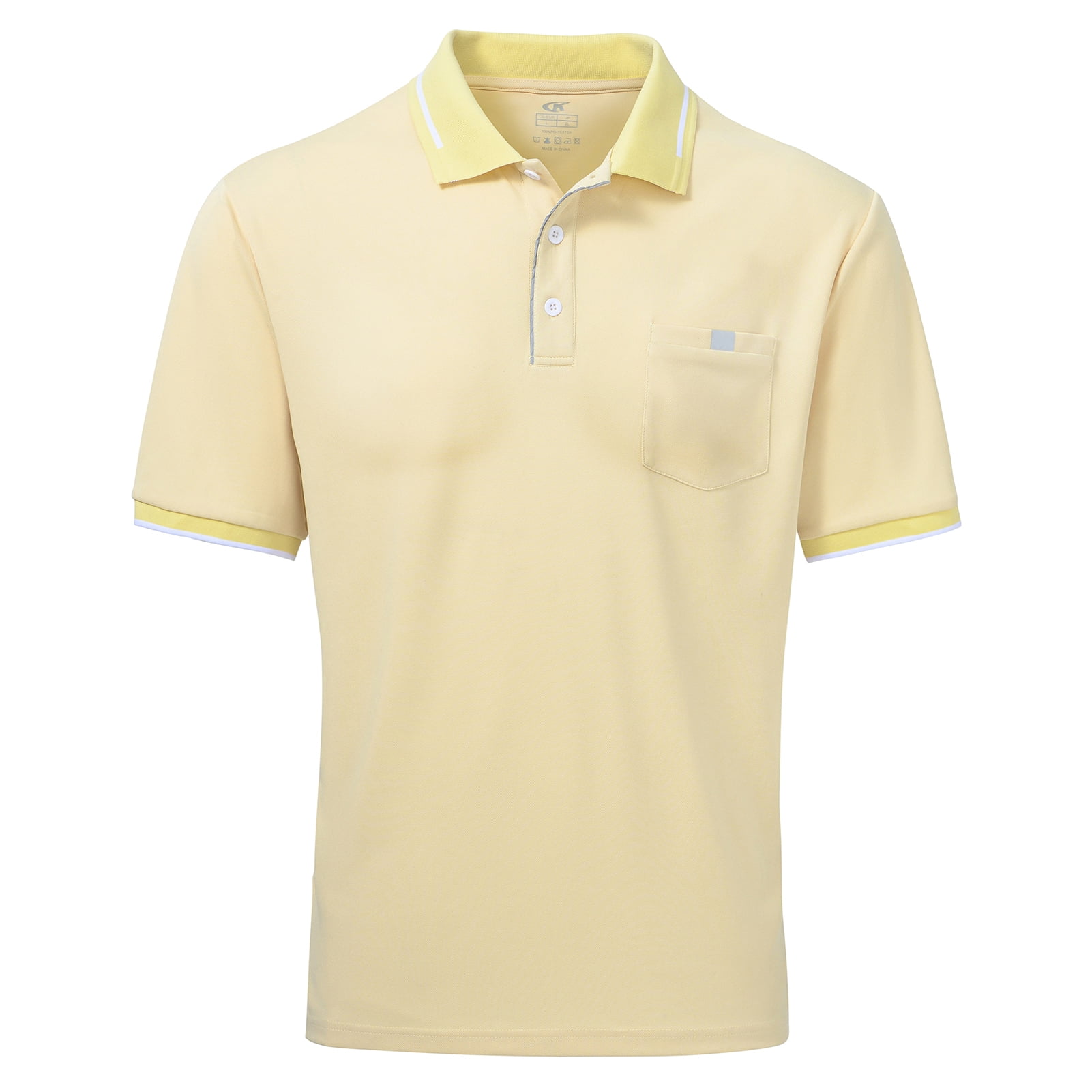 QPNGRP Men's short-sleeved polo shirt classic solid color casual ...