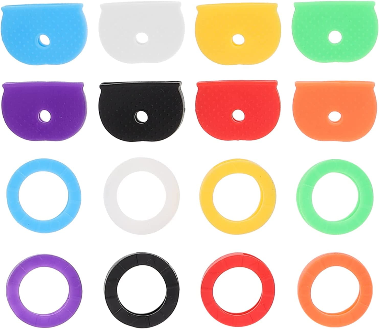 Colored Key Covers Decorative Key Cover Ring 64Pcs Rubber Key Covers ...