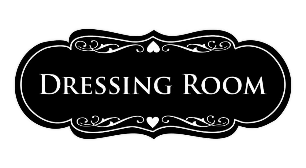 Signs ByLITA Designer Dressing Room Sign (Black) - Small - Walmart.com