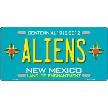 212 Main LP-11753 6 x 12 in. New Mexico Black State Metal License Plate ...