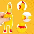 4 Pcs of Small Squeaky Shrilling Rubber Chicken Chew Toy with Playful ...