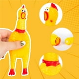 4 Pcs of Small Squeaky Shrilling Rubber Chicken Chew Toy with Playful Squeeze Sound - Walmart.com