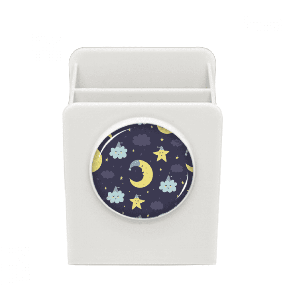 Cartoon Moon Night Personification Pattern Desk Pencil Holder Cup Pen ...