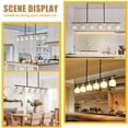 Modern Black and Gold Chandelier - Adjustable 6-Light Rectangular ...