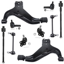 Detroit Axle 12pc Suspension Kit for 2008-15 Nissan Rogue, Control Arms ...