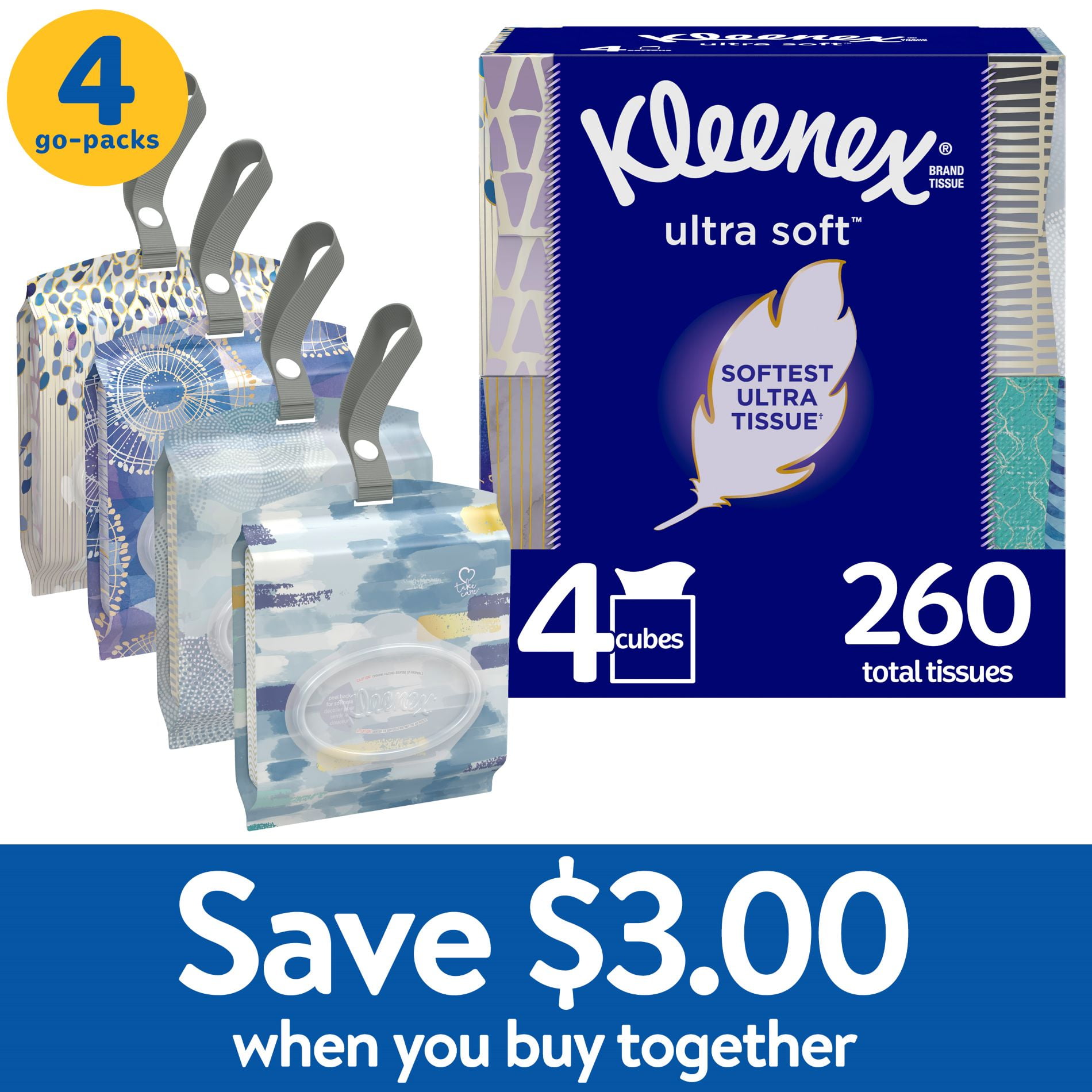 Save $3! When You Buy Kleenex Ultra Soft Facial Tissues (4 Packs ...