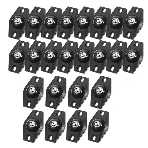 Symkmb 24 Pieces Self Adhesive Wheels Mini Fixed Wheels Caster Boxes ...