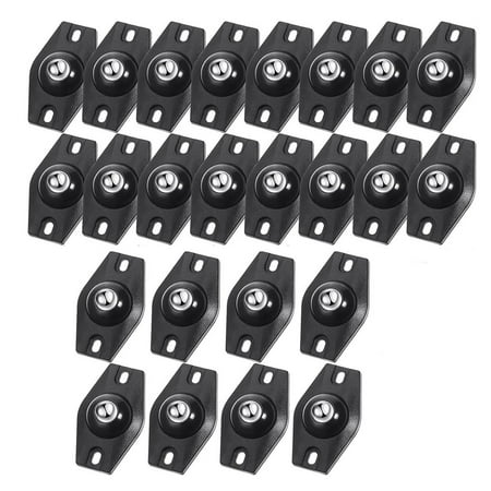 Symkmb 24 Pieces Self Adhesive Wheels Mini Fixed Wheels Caster Boxes ...