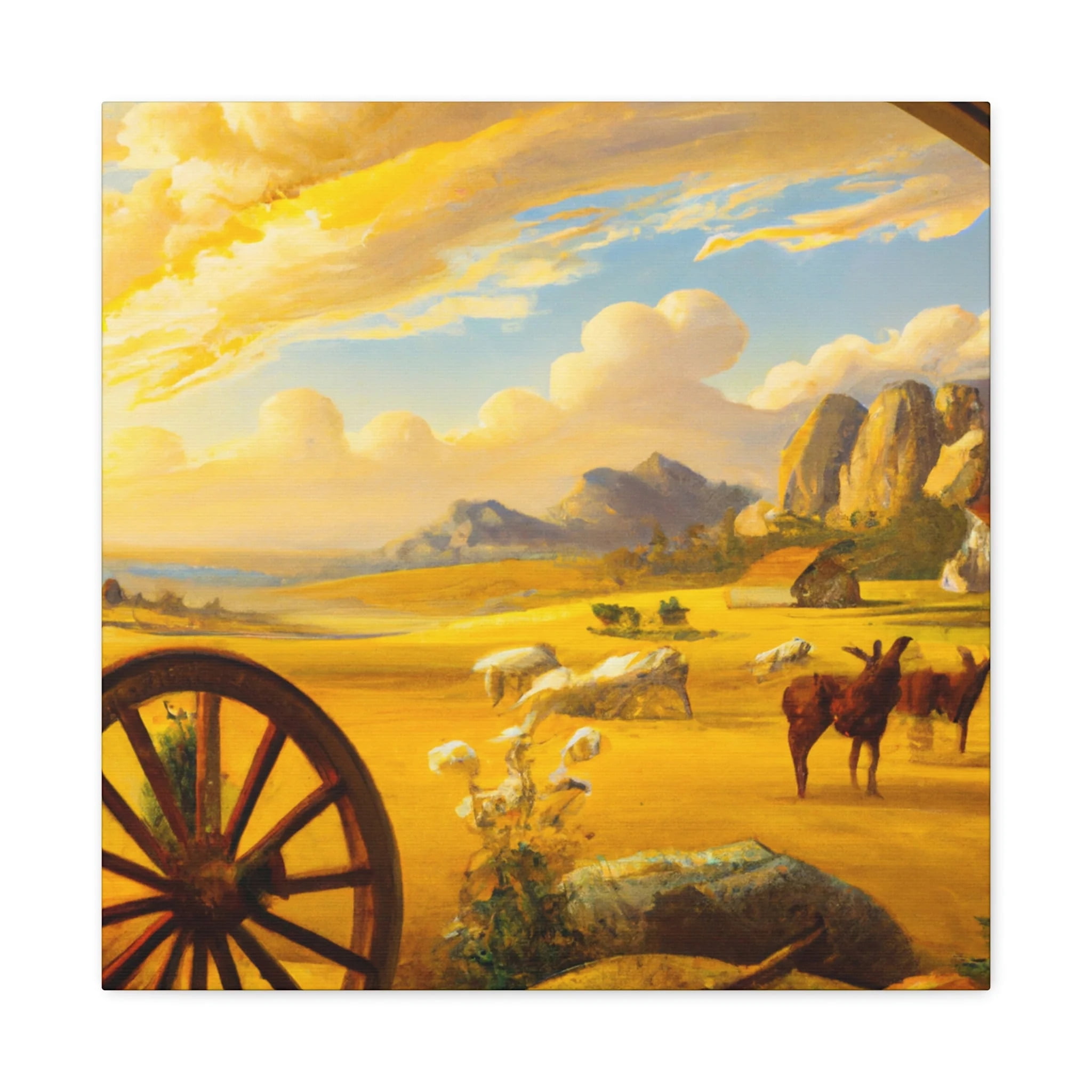 Wagon Wheel Retrospective - Canvas - Walmart.com