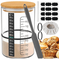 Release! 2Pcs Starter Jar Kit - Large Wide Mouth Sourdough Bread Jar ...