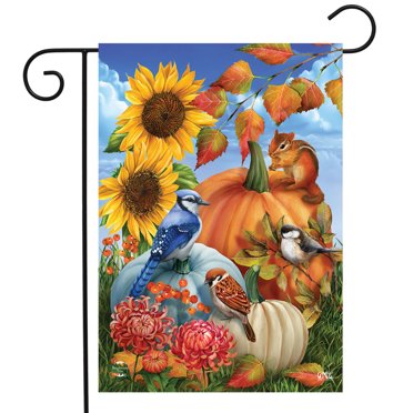 Sunny Autumn Garden Suede Flag - Walmart.com
