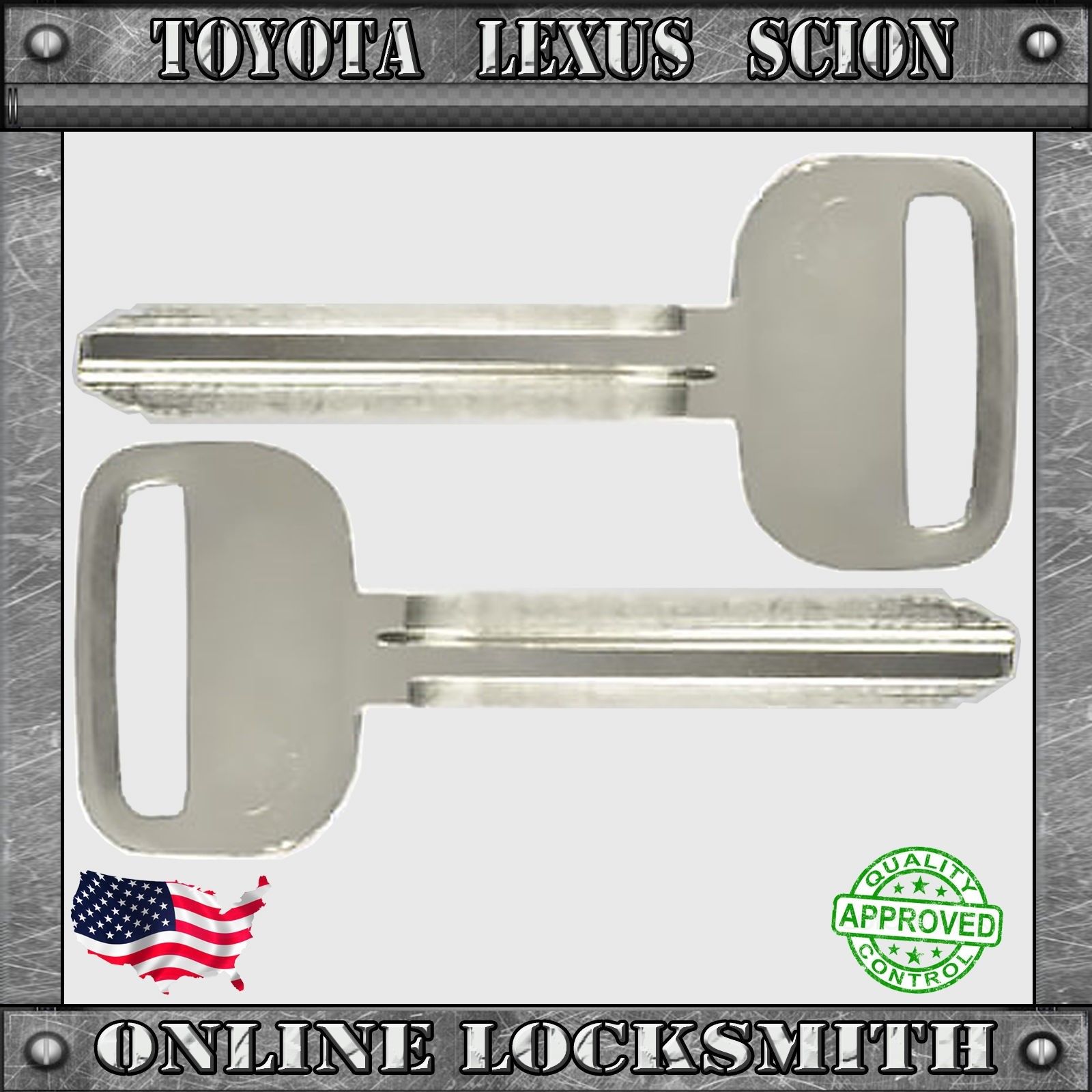 2 New Toyota Scion Keys TR47 X217 Uncut Blank Ignition Replacement Key ...