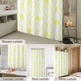Bathroom Shower Curtain Abstract Yellow Elephants Palm-trees Waterproof ...