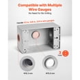 4.5x2.8x2 Inch Gray Weatherproof Outdoor Outlet Junction Box, Fits 1/2 ...