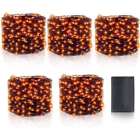 Orange Battery Powered Lights
