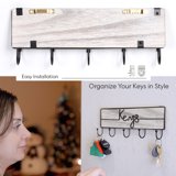 Snapinvent Wall Mounted Key Hooks Holder | Entryway Wooden Keys Hanger ...
