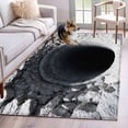 Black Stone Well Washable Rug 2.7x5 Area Rug for Living Room Bedroom ...